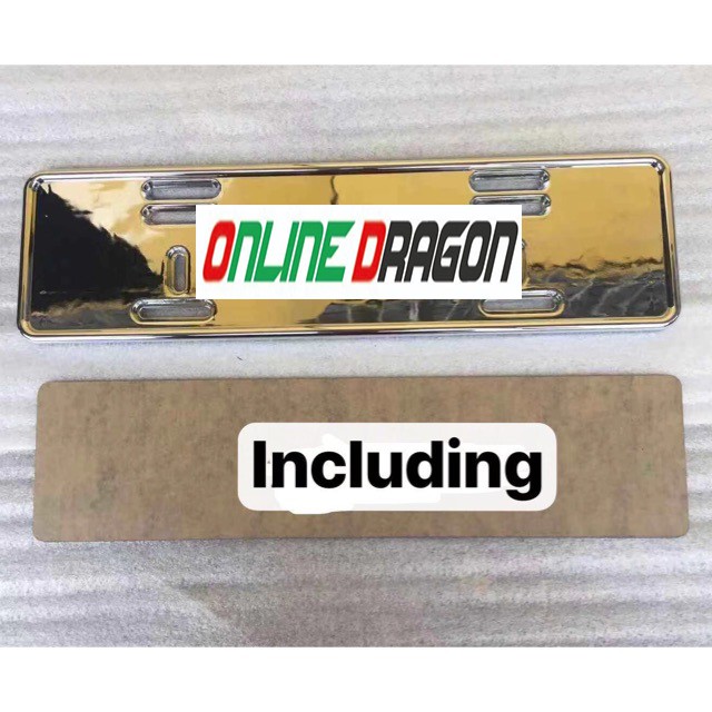 Made in Malaysia QUALITY CHROME UNIVERSAL RECTANGLE CAR NUMBER PLATE ...