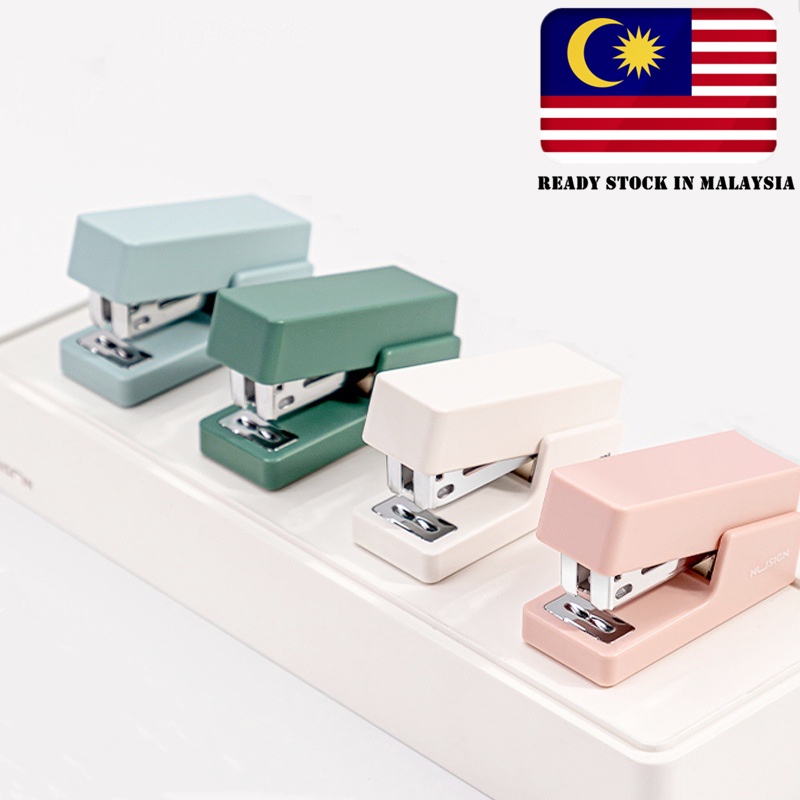 INS Portable Morandi Colour Minimalist Style Mini Stapler Set (Staples ...