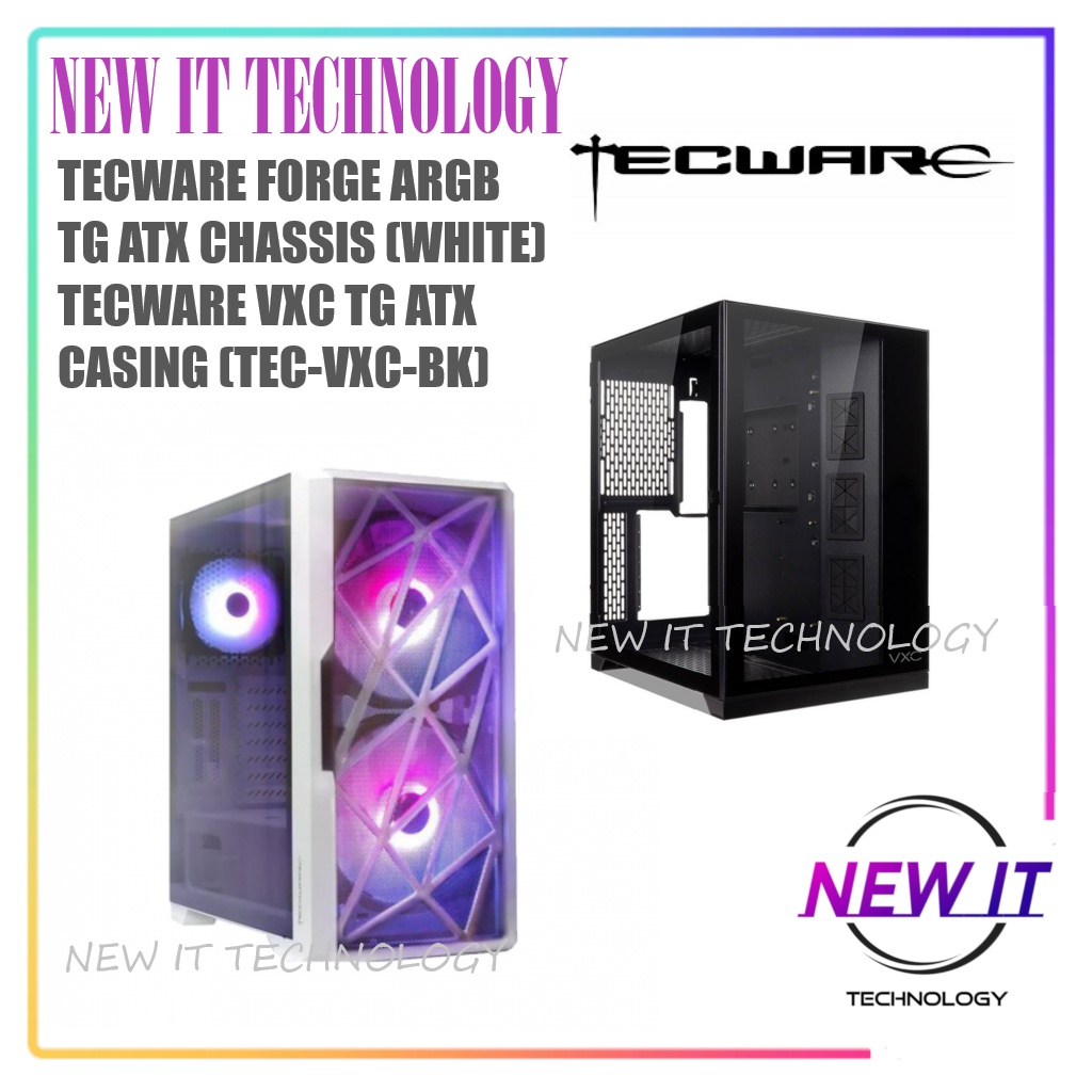 TECWARE FORGE ARGB TG ATX CHASSIS (WHITE)|TECWARE VXC TG ATX CASING ...