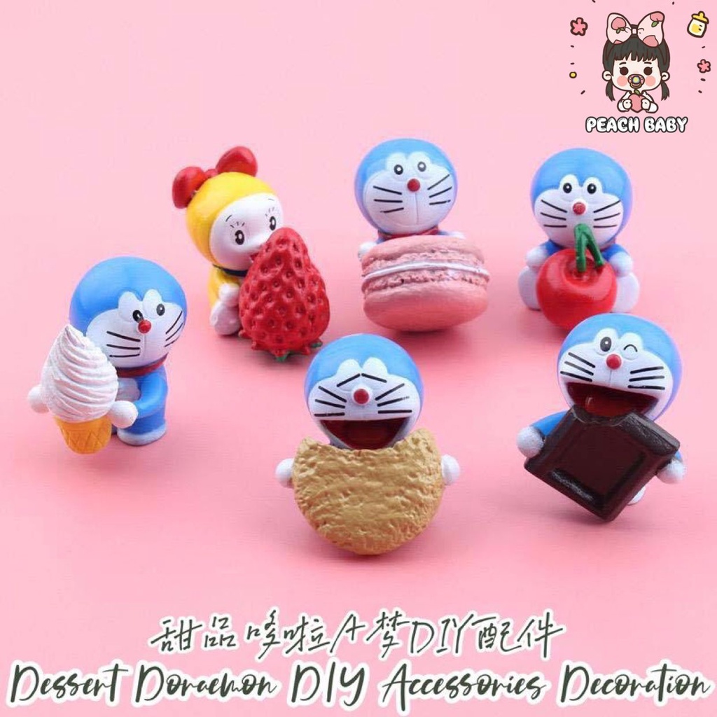 Dessert Doraemon Toy DIY Decoration Accessories Cream Glue Toys Casing ...