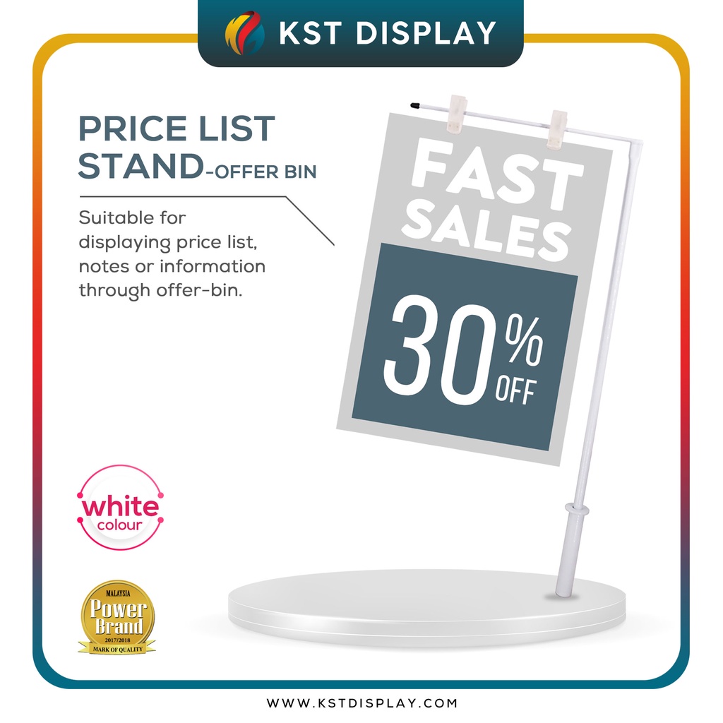 (Ready Stock) L Shape Display Price Stand / Offer Bin Price Stand List ...