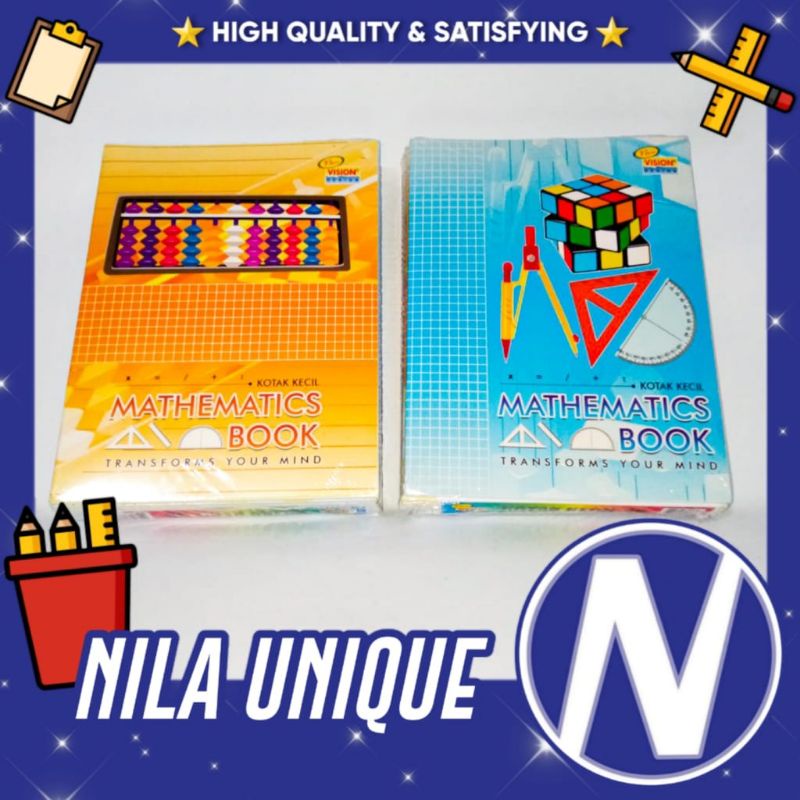 Mathematics Writing Book Contains 38 Sheets VISION (Price/PCS) | Shopee ...