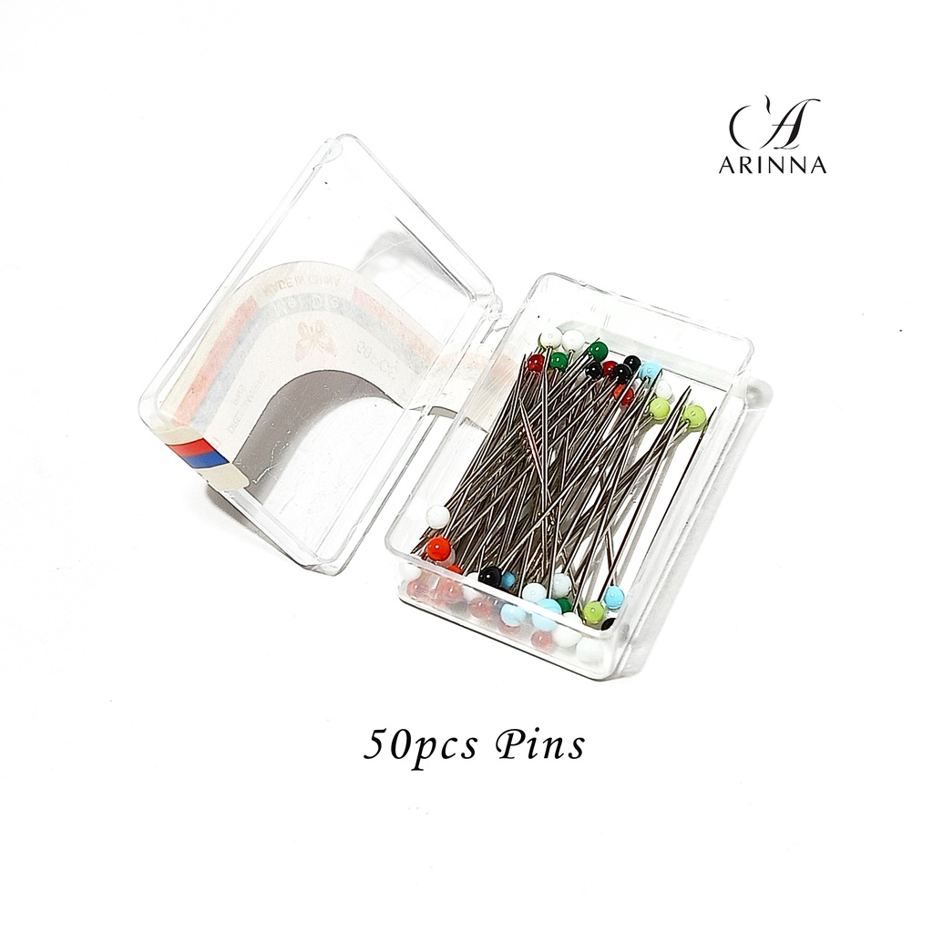 ARINNA Hijab Pin Dressmaker Pins Stainless Steel Pin Peniti Jarum ...