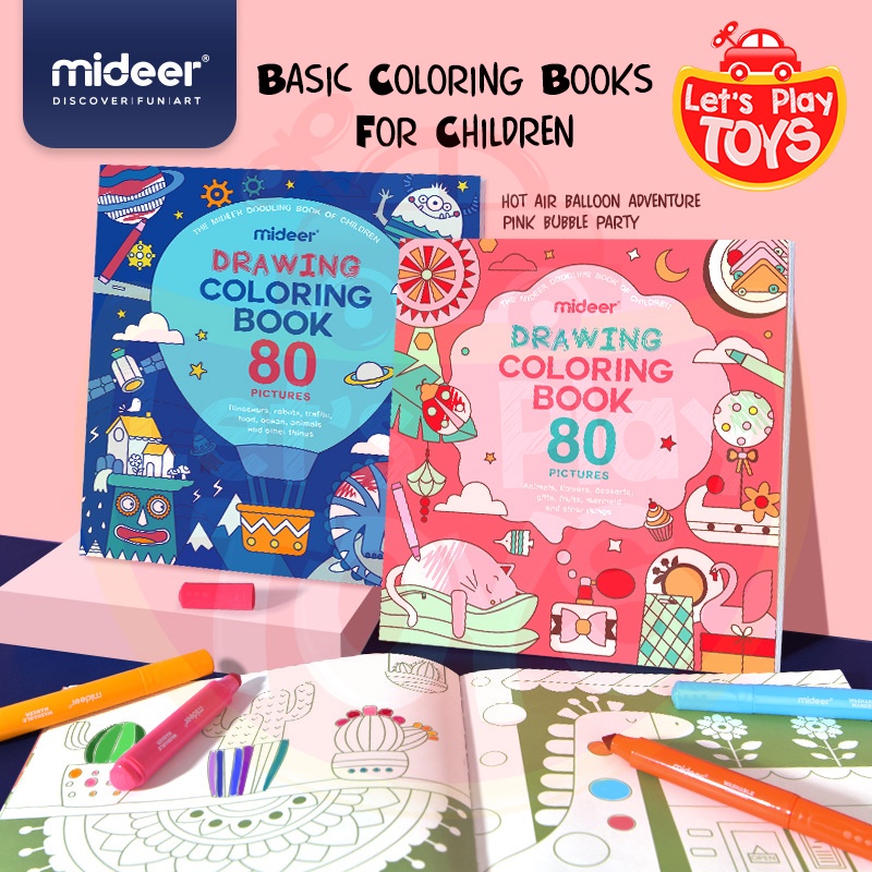 Mideer Drawing Coloring Books for Kids 儿童基础认知涂色本 | Shopee Malaysia