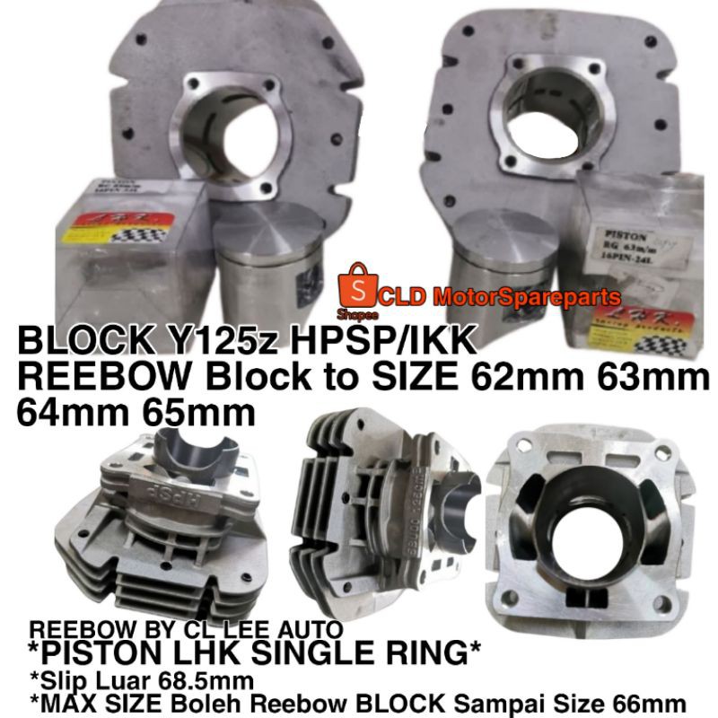 BLOCK RACING Y125Z HPSP REEBOW to SIZE 62mm 63mm 64mm 65mm With LHK ...