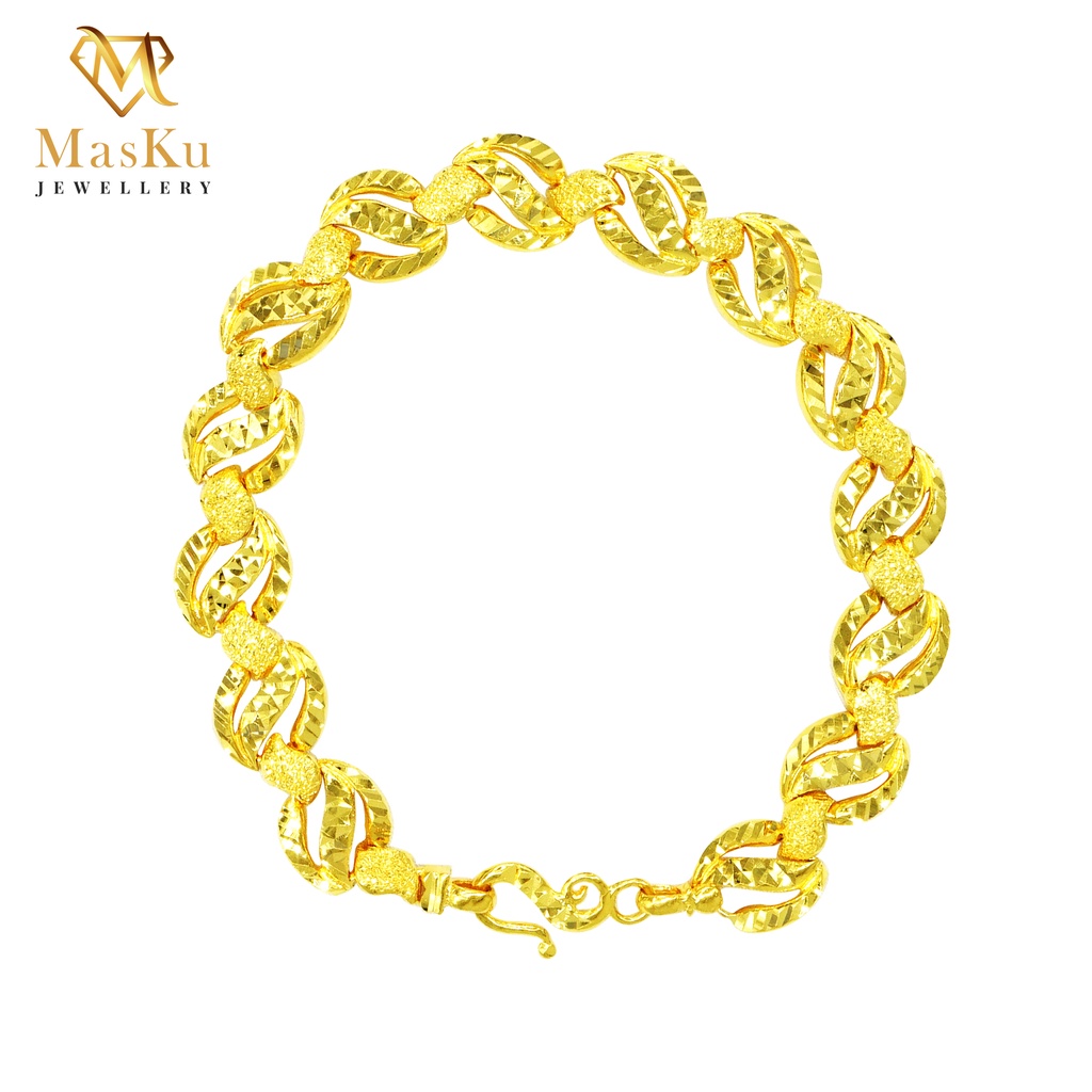 MasKu Jewellery 22K / 916 Rantai Tangan Siput Shiny MKJB180732 -19.5CM ...