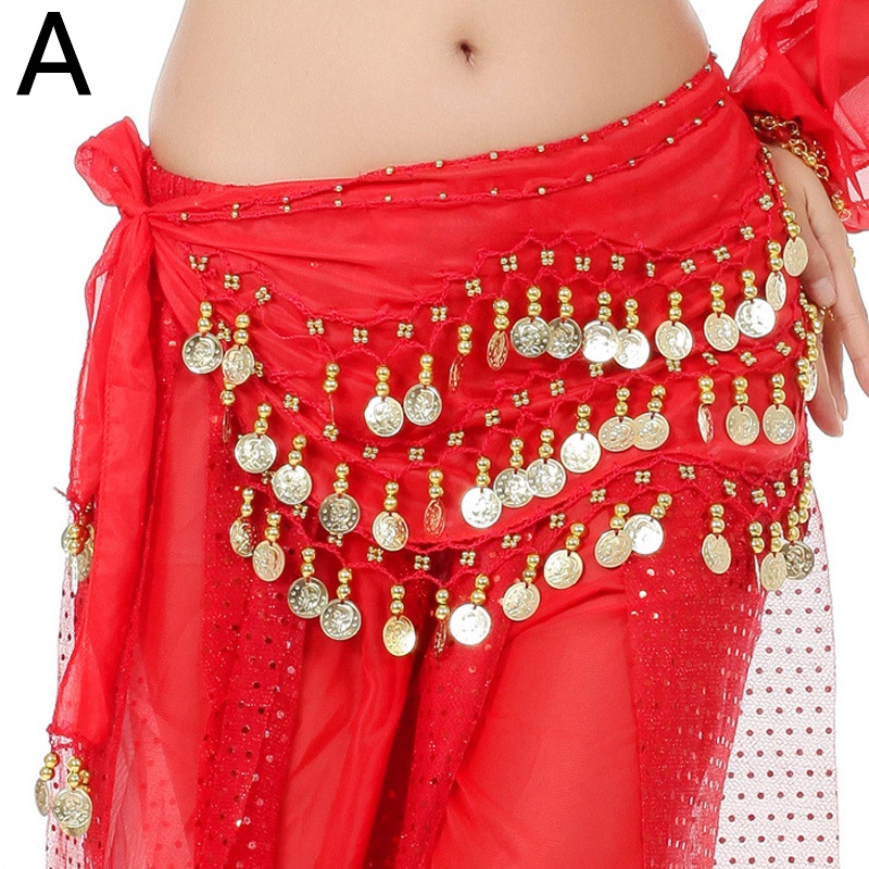 Belly Dance Belt Costumes Sequins Tassel Belly Dance Hip Scarf for ...