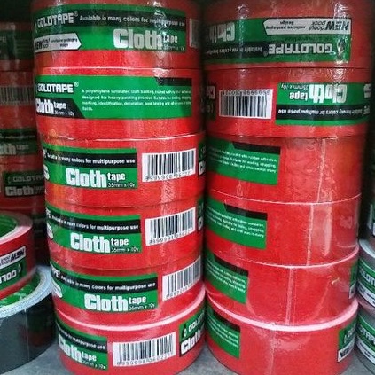 MERAH [PCS] Cloth TAPE 46MM GOLDTAPE RED FABRIC duct TAPE / GOLDTAPE ...
