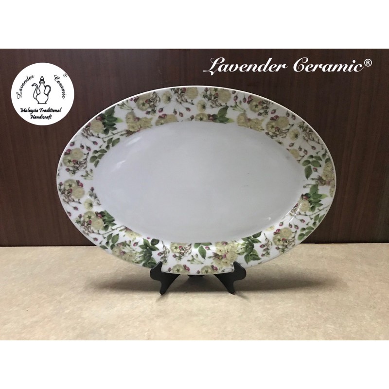 🌱🌷Plate Pinggan bujur besar🌷🌱 Main dish oval plate 鱼盘🌷🌱 | Shopee Malaysia