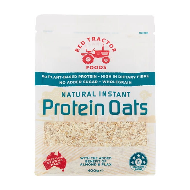 Red Tractor - Natural Instant Protein Oats 400G | Shopee Malaysia
