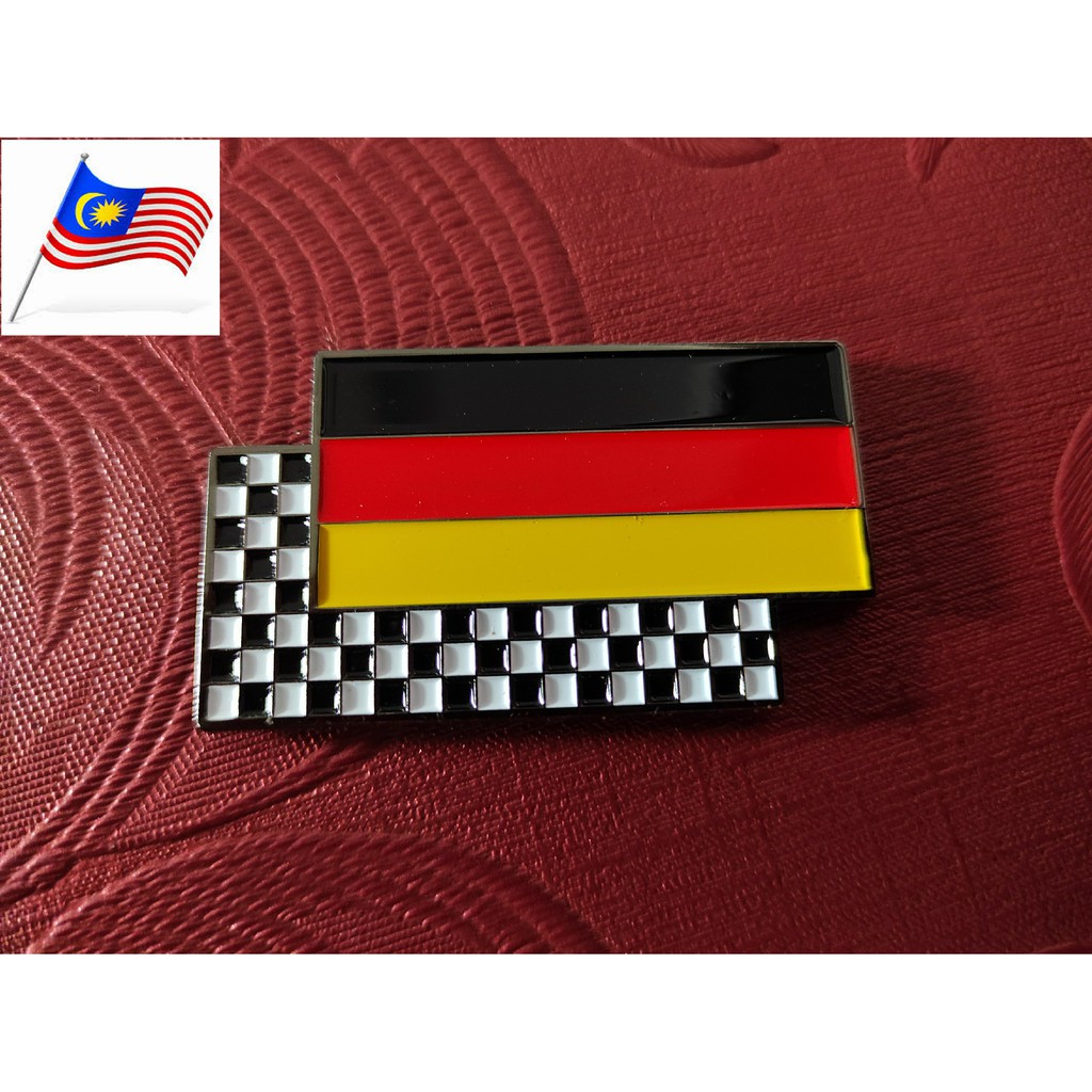 German chequered flag emblem mercedes bmw porsche audi vw a4 a6 ...