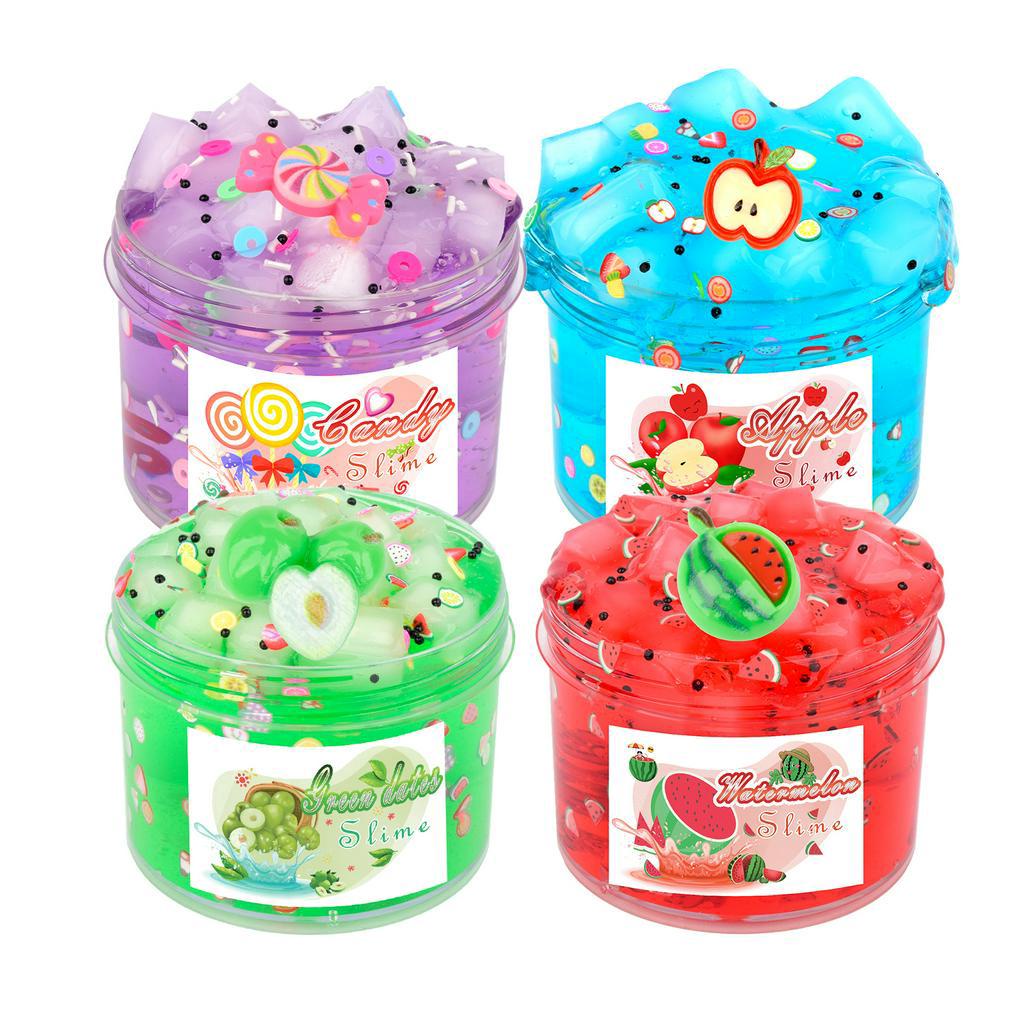4pack Jelly Cube Slime Kit, Super Soft and Non-Sticky, Birth day Gifts ...