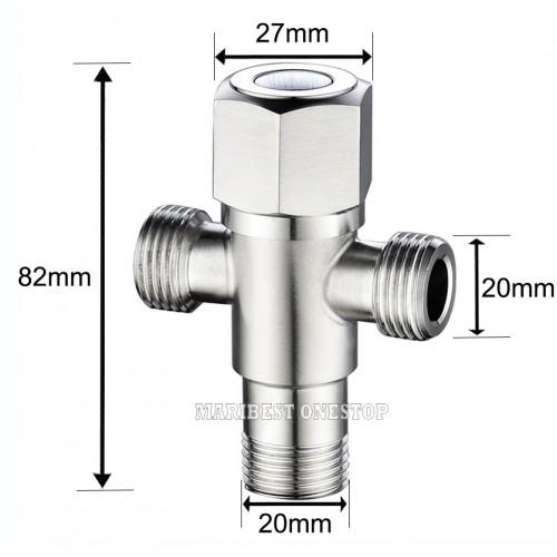 SUS304 Stainless Steel Kitchen Bathroom Two Way Stop Angle Valve AT ...