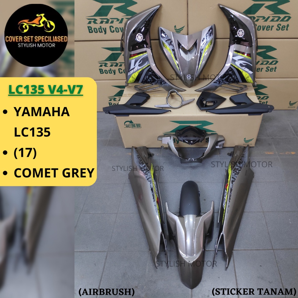 (STICKER TANAM/AIRBRUSH) RAPIDO COVER SET LC135 V4 V5 V6 V7 LC135 (17 ...
