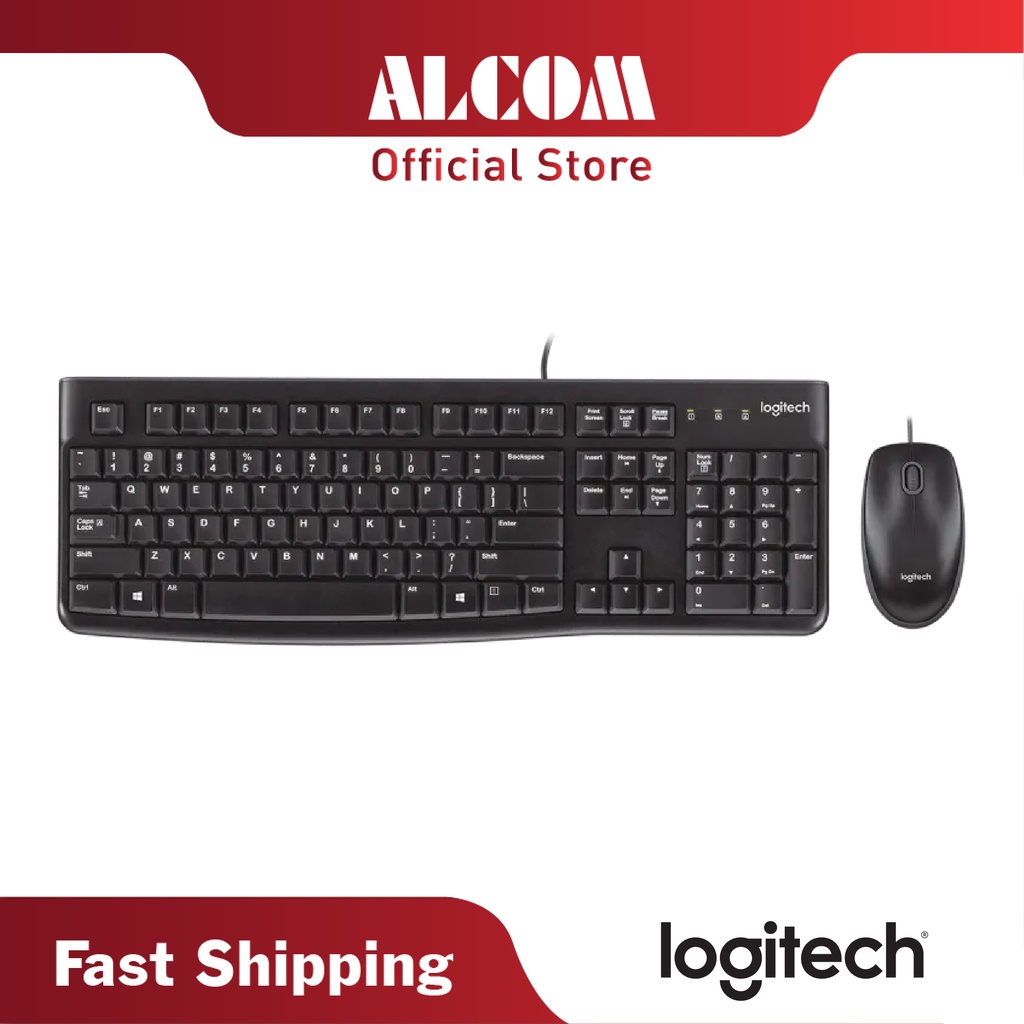 Logitech Mk120 Wired Keyboard And Mouse Combo With Comfort For Either Hand And Spill Resistant