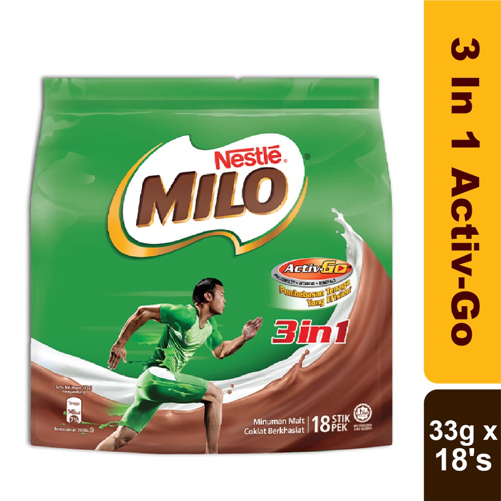 Nestle Milo 3in1 Activ-Go 33gx14s | Shopee Malaysia