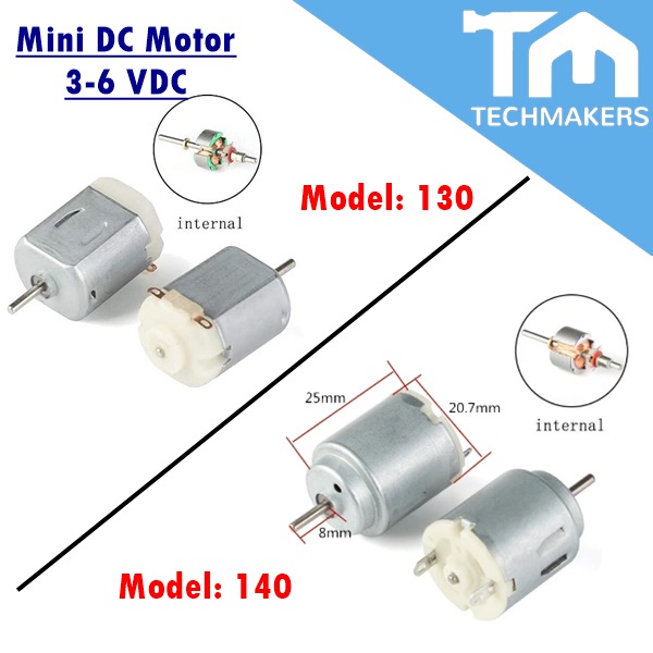 3-6 VDC Mini DC motor 130/140 Cylindrical DC Motor High Speed Miniature ...