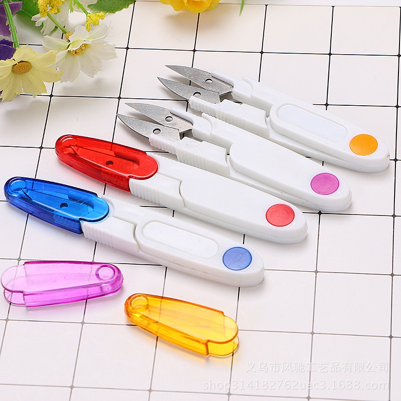 Cross Stitch Embroidery Scissors Safety Stainless Steel U-shaped Small ...