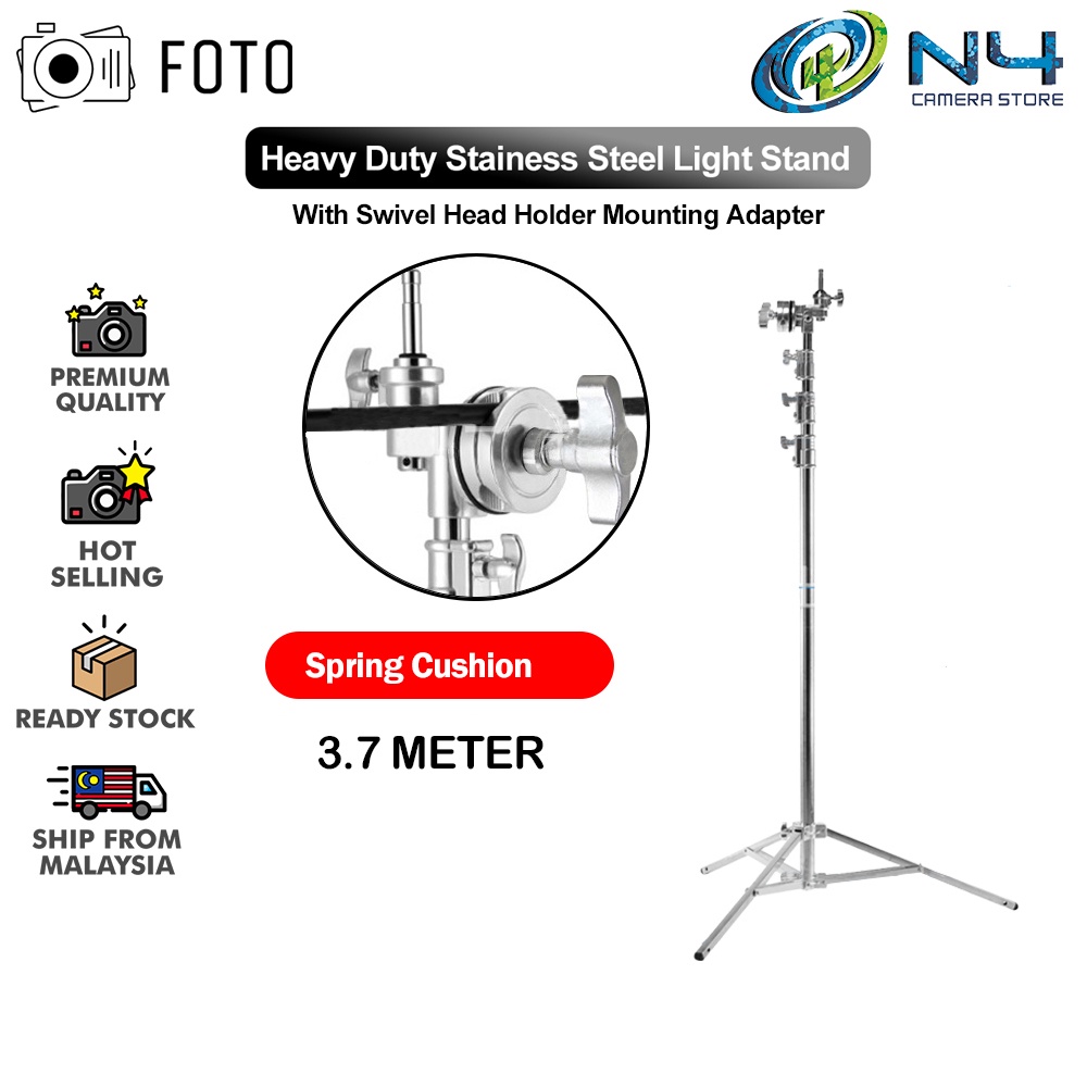 Foto 280cm/300cm/370cm/450cm Heavy Duty Stainless Steel Light Stand 2.8 ...