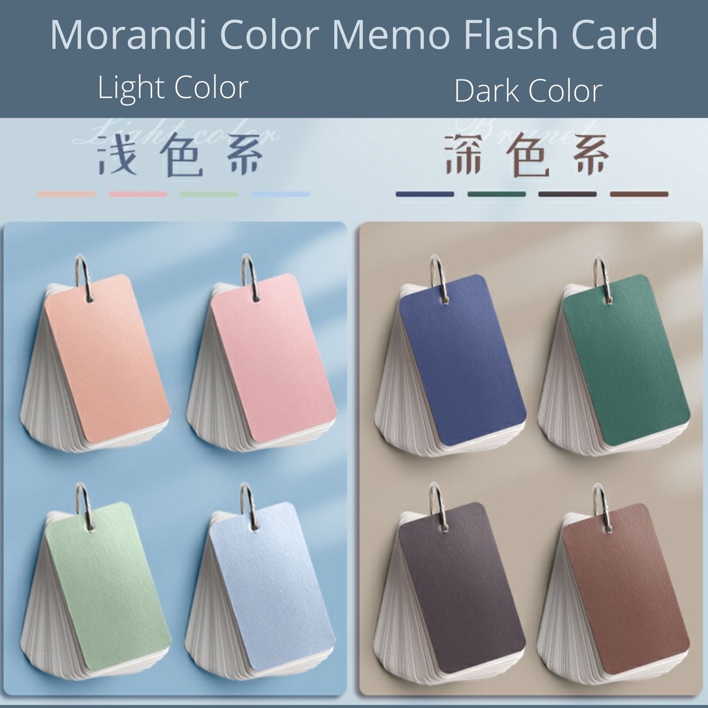 100pcs White Card Pages Plain Vocabulary Study Memory Ring Binder Memo ...