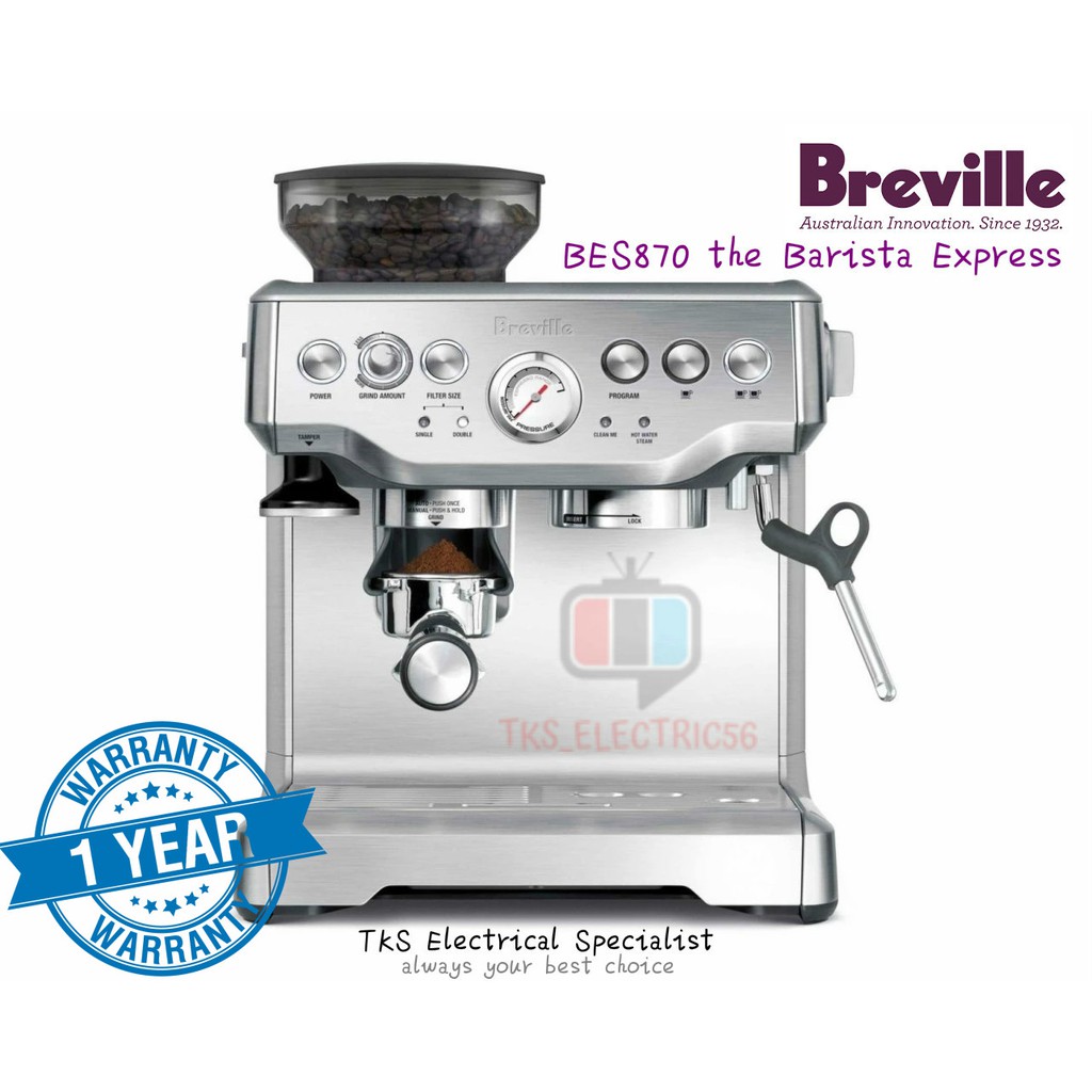Breville BES870 Barista Express Espresso Machine Shopee Malaysia