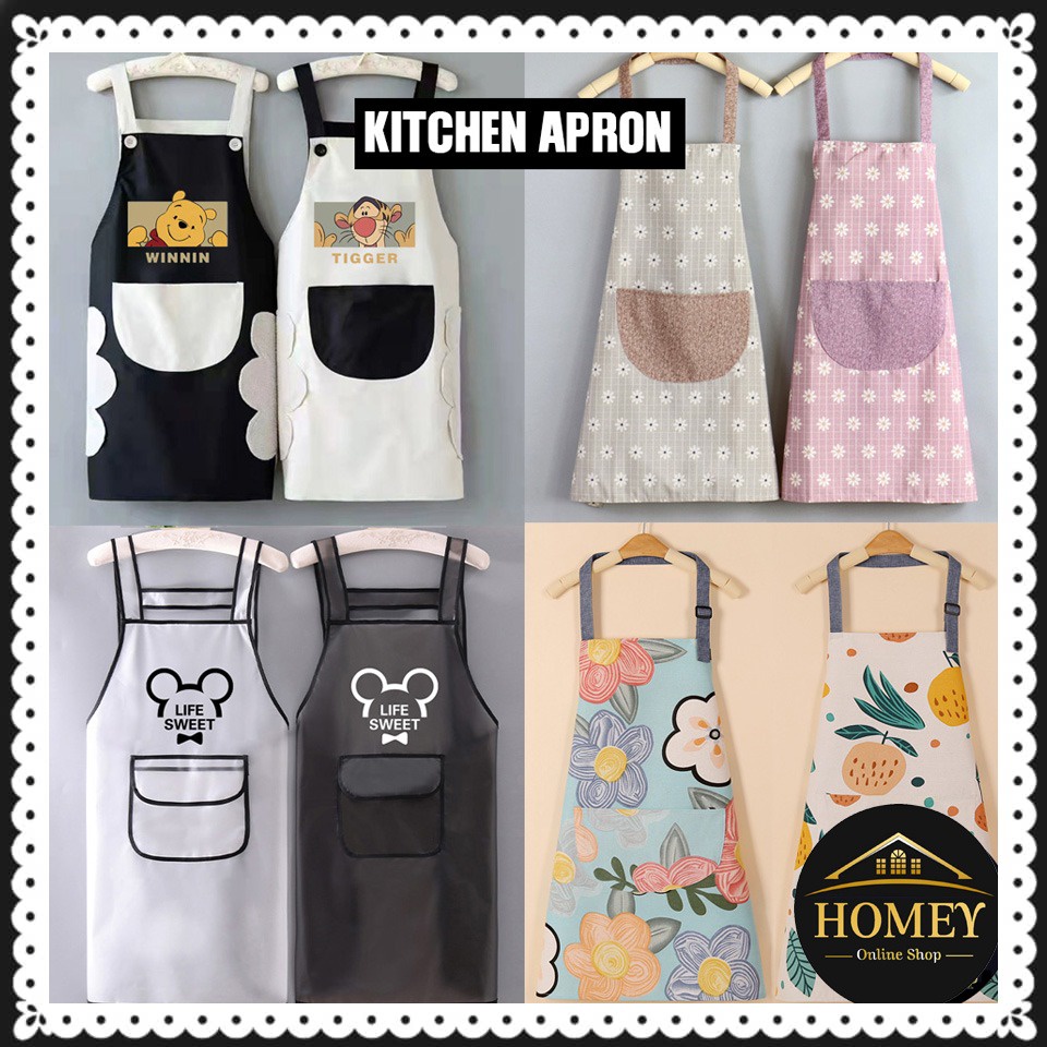 Cute Bear Apron Kitchen Waterproof/PVC Apron/PPE Apron Murah With Wipe ...