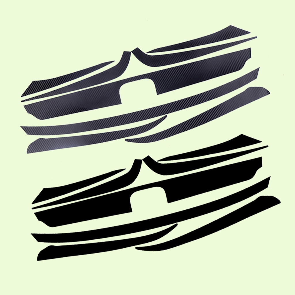 8pcs/set Black Vinyl Front Grille Sticker Decal Trim Overlay Fit for ...