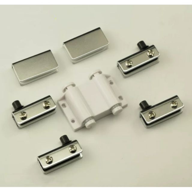 Cabinet Double Hi-Fi Glass Door Magnetic Pivot Hinge Set | Shopee Malaysia