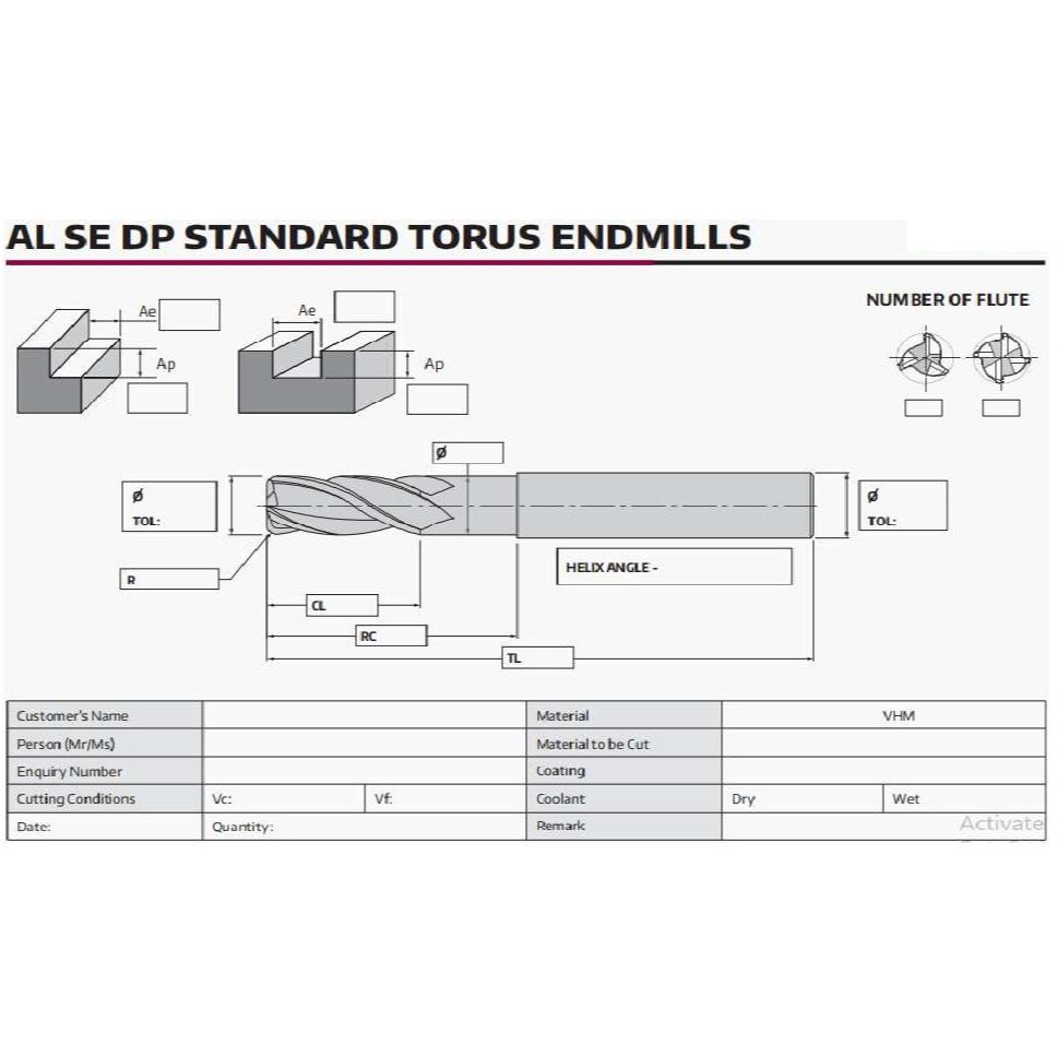 Special/Custom Made Standard Torus Endmills (Original) | Shopee Malaysia