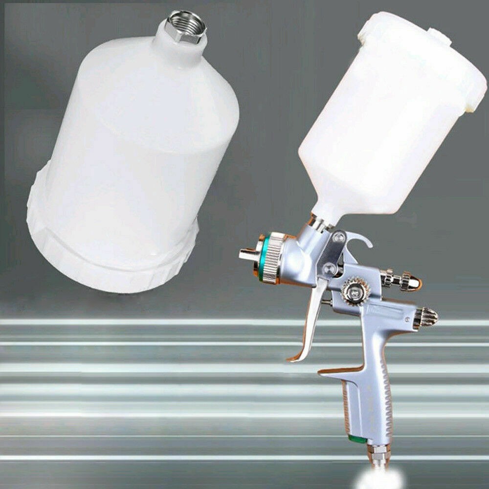 【READY STOCK】600ml Top Spray Gun Paint Cup Pot Plastic Air Gravity Feed ...