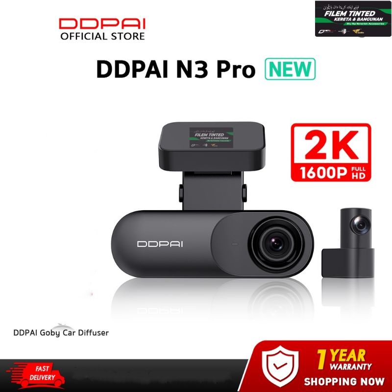 [DDPai] Dash Cam Mola N3 / N3 Pro 1600P HD GPS Vehicle Drive Auto Video DVR Android Wifi Smart ...