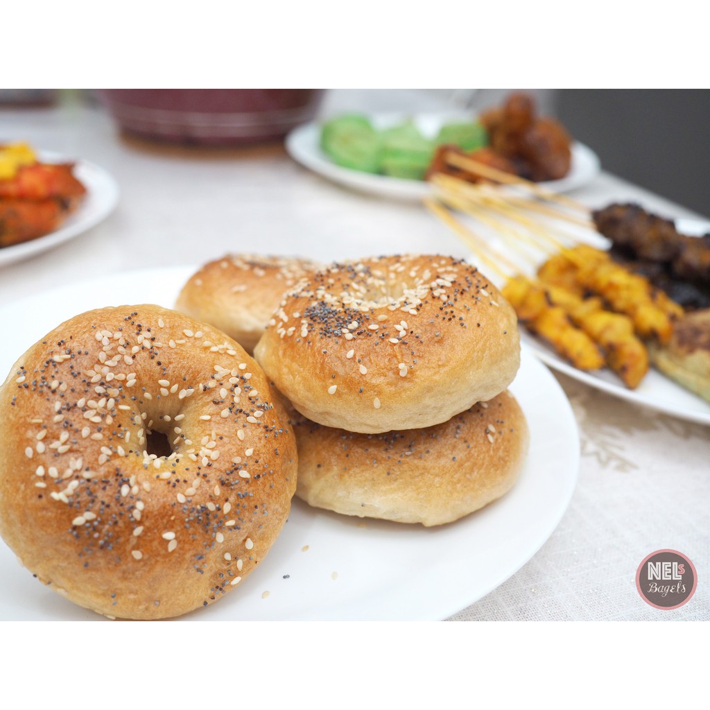 Sourdough bagel set of 5 (100g each) halal | Shopee Malaysia