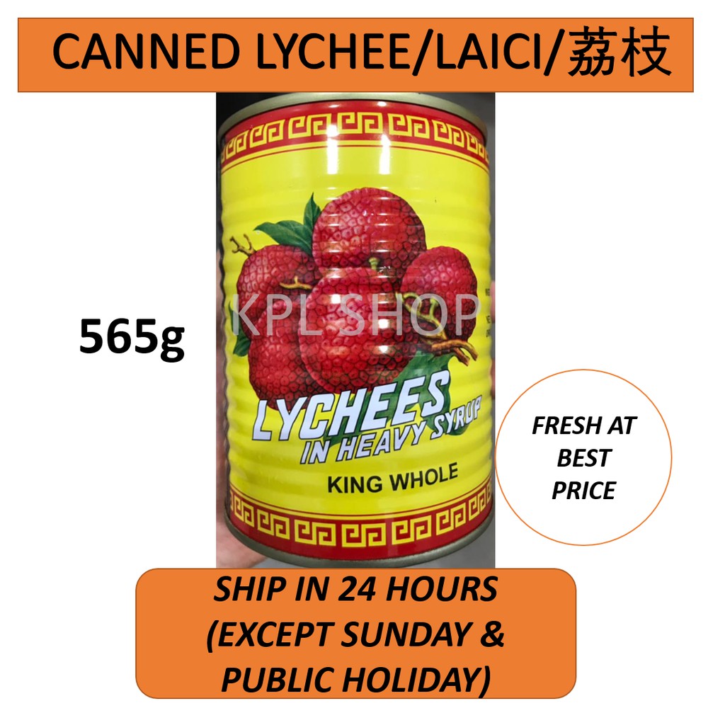 565g GOOD QUALITY Canned Lychee King Whole Size | Laici dalam Syrup ...