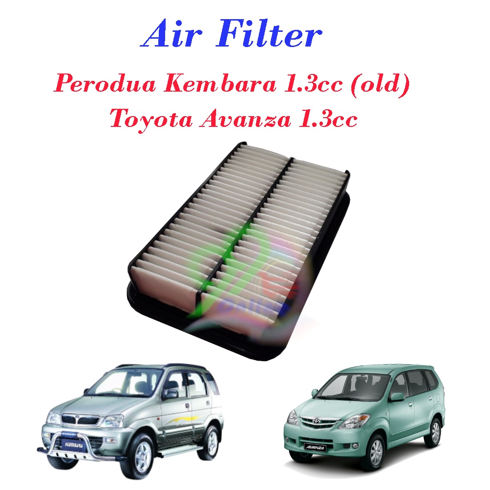 Air Filter Perodua Kembara (old), Toyota Avanza 1.3cc, Kembara DVVT 1 ...