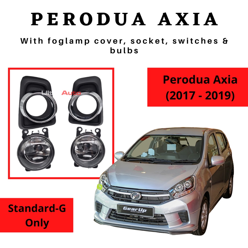 Perodua Axia ramah Fog Lamp Spot Light 2017 2018 2019 Fog lamp Cover ...
