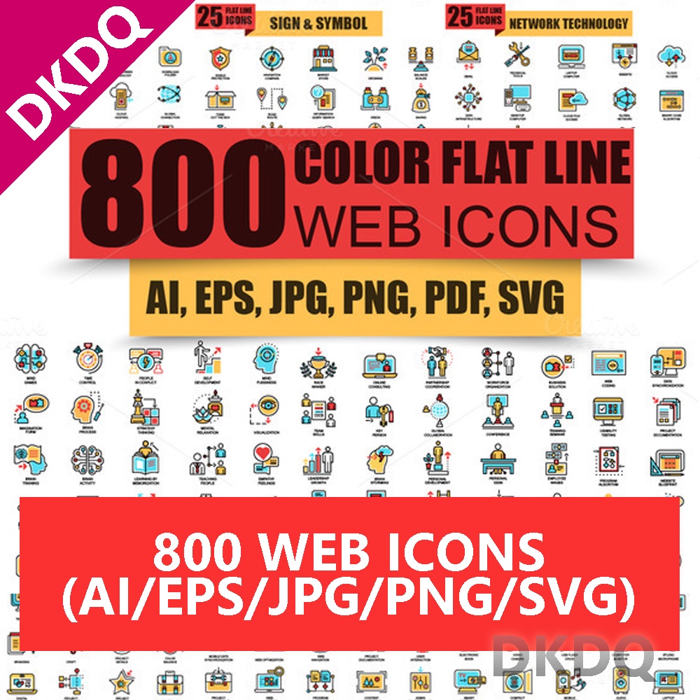 👾 800 Web Icons Set for Graphic Designer ATHENA0101 GUI AI EPS PNG SVG ...