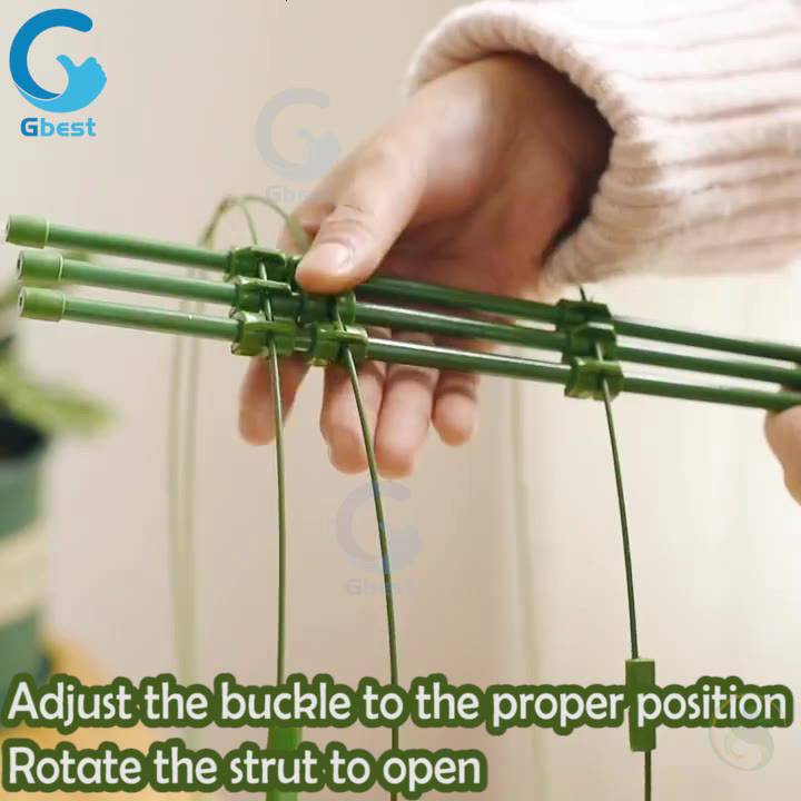 Conical plant climbing support stick net flower rack ring frame stand ...