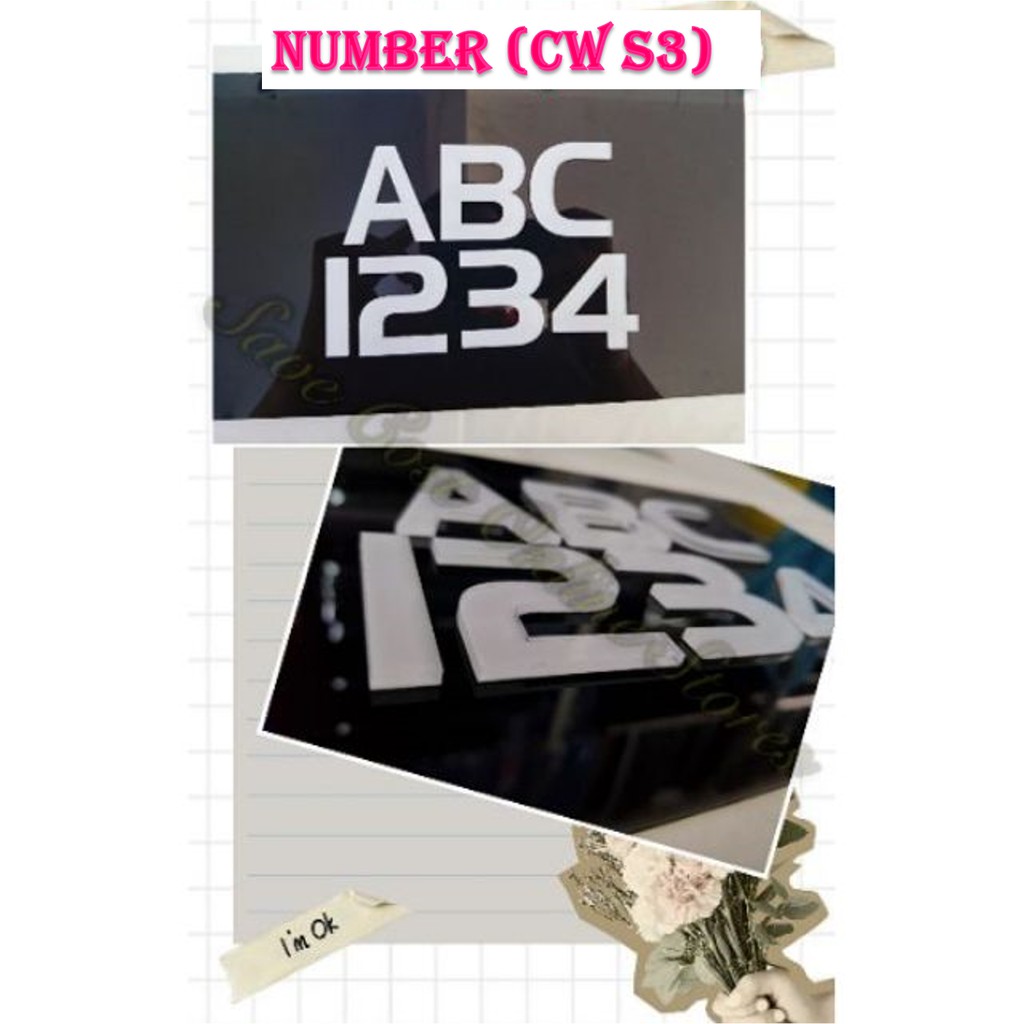 Universal Casing size plat Normal Or Crystal Car Number Plate (Buat ...