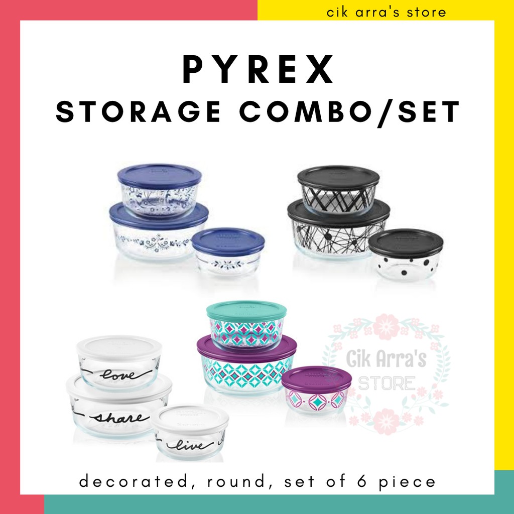 Pyrex Simply Store Decorated Storage Set | Shopee Malaysia
