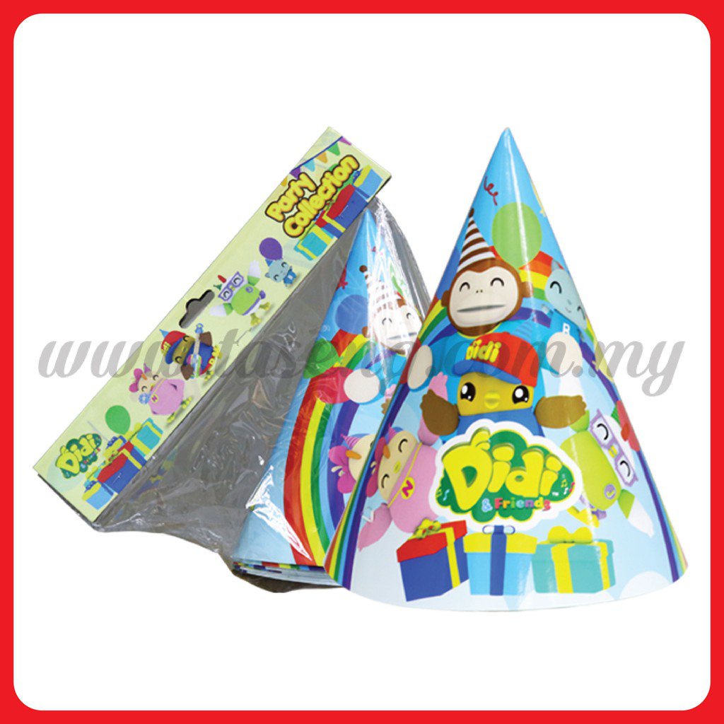 M4Ah DIDI & Friends - Paper Party Hat 6pcs (DF-HAT) | Shopee Malaysia