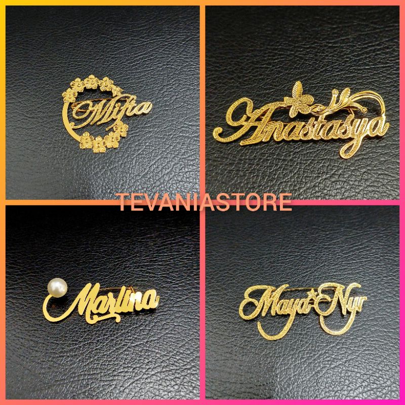 Custom Brooch Pin Name Stainless Steel Titanium Material Forever ...