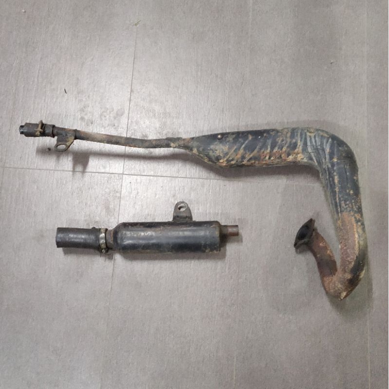 TS100 Original Exhaust with Muffler (Orimotor) | Shopee Malaysia