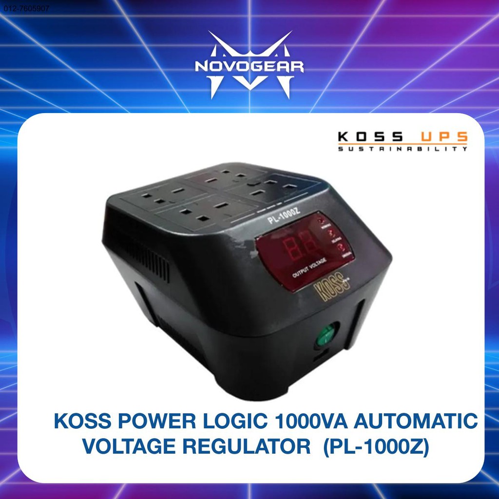 KOSS POWER LOGIC 1000VA AUTOMATIC VOLTAGE REGULATOR (PL-1000Z) | Shopee ...