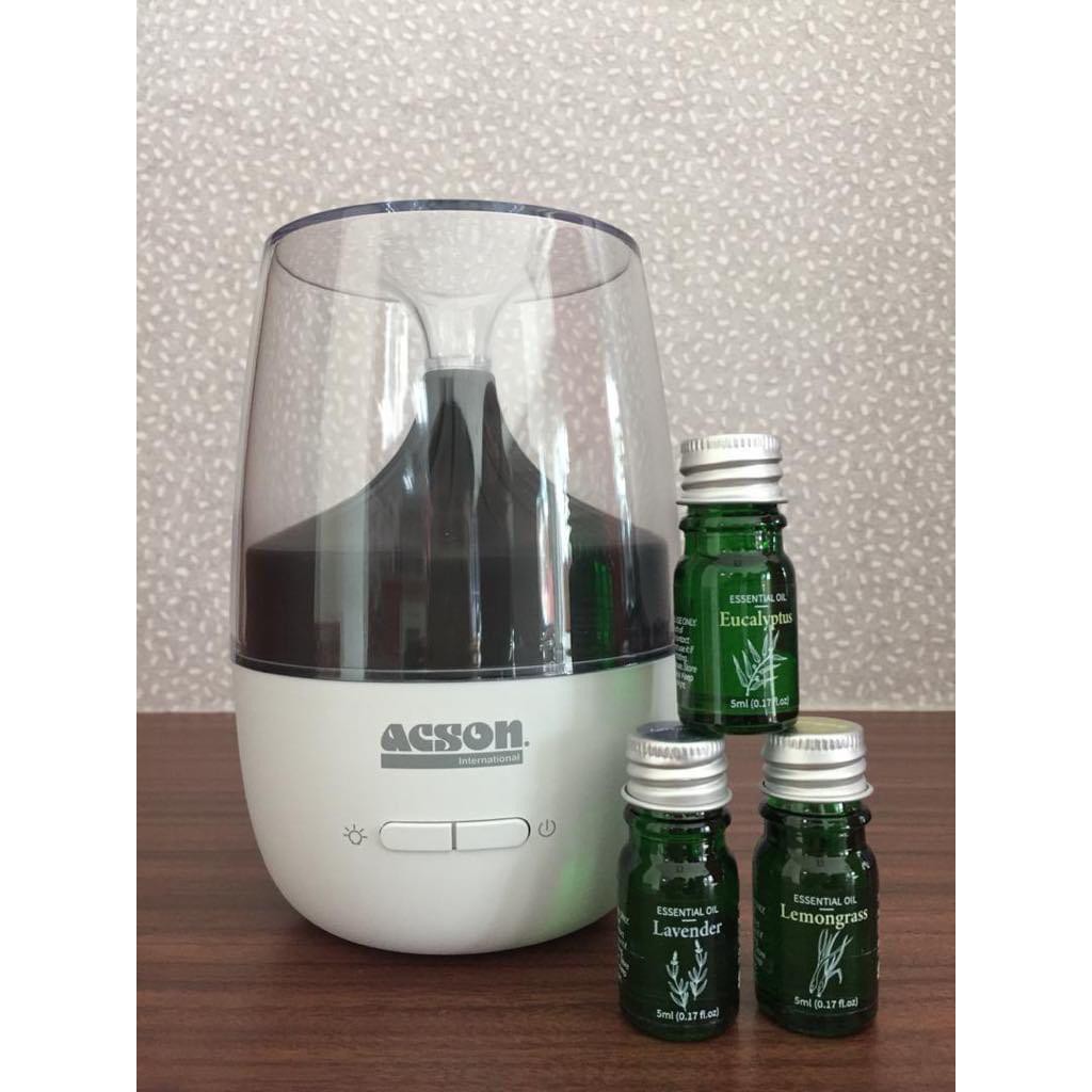 Acson Aroma Diffuser 130ML, AAD13A + FREE 3 Flavor Essential Oil ...