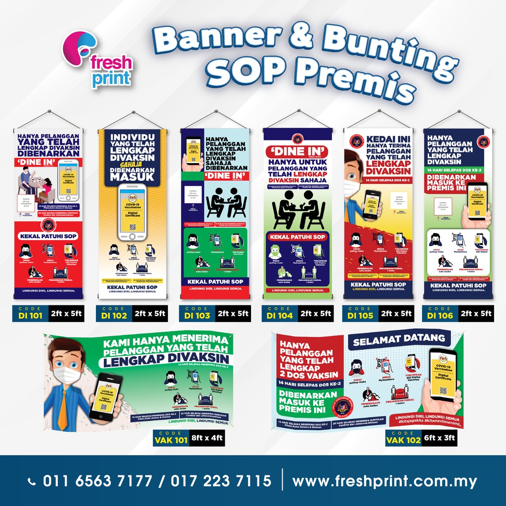 BUNTING DAN BANNER SOP KEDAI (BUNTING BANNER MURAH) | Shopee Malaysia