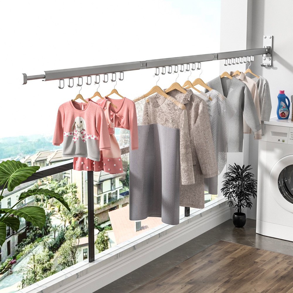 🔥Ready Stock🔥2/3 fold Indoor outdoor Expandable Wall Mounted Cloth ...