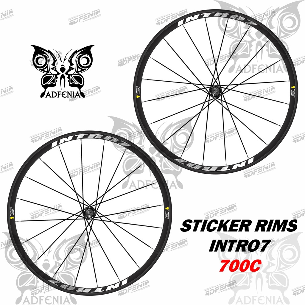 Sticker Decal Rims Intro7 Fixed Gear Road BIke Fixie Track BIke 700c ...