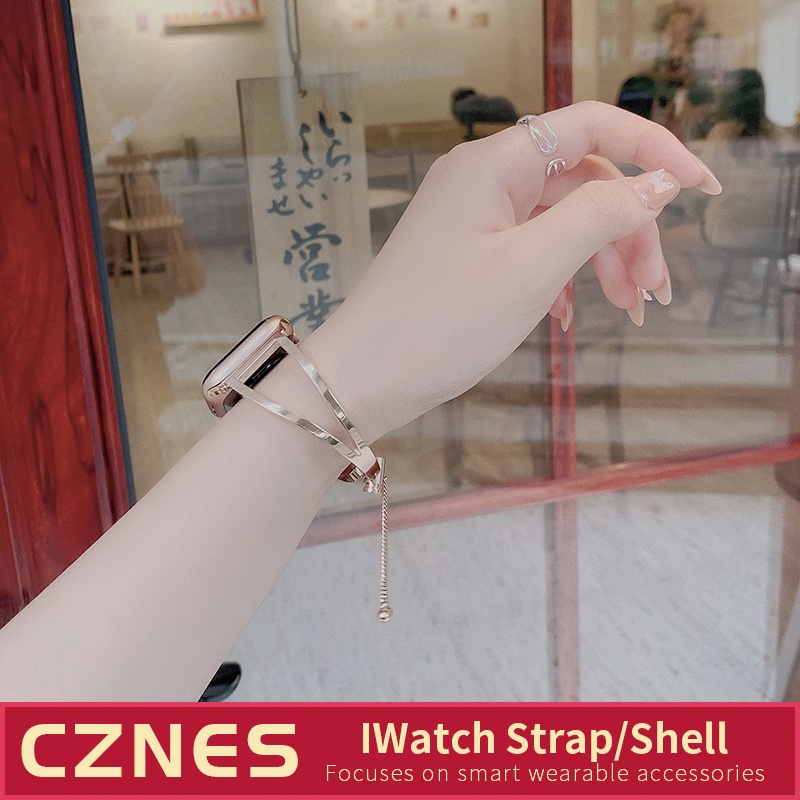 Ladies Stainless Steel Bracelet Non-Fade Waterproof Strap Suitable for Apple Watch Ultra3 S11 ...