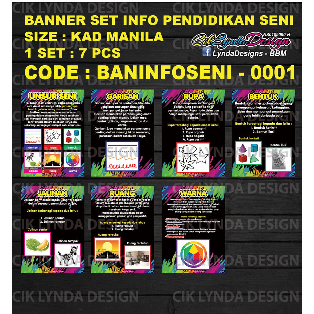 PRE-ORDER - BANNER KOLEKSI INFO SET PEN.SENI | Shopee Malaysia