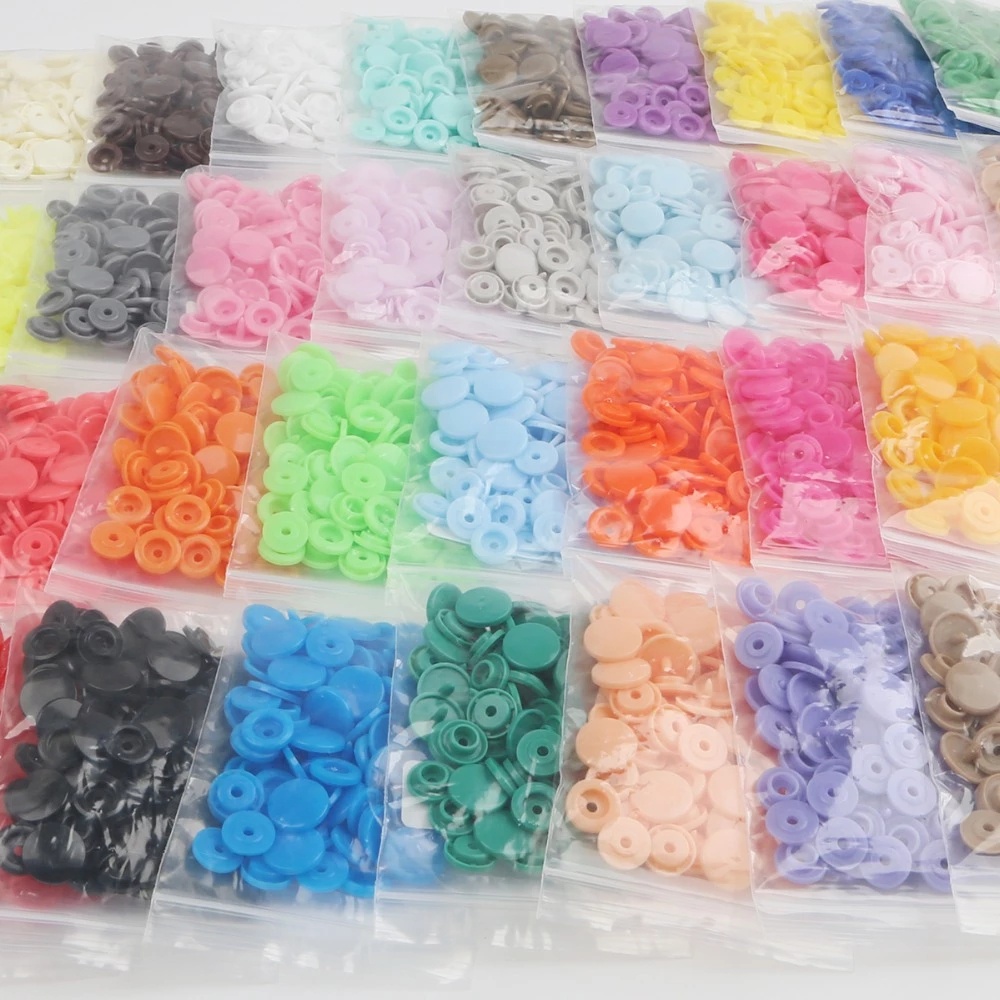 10Sets Round Plastic Snaps Button Fasteners KAM T5 12mm Garment ...